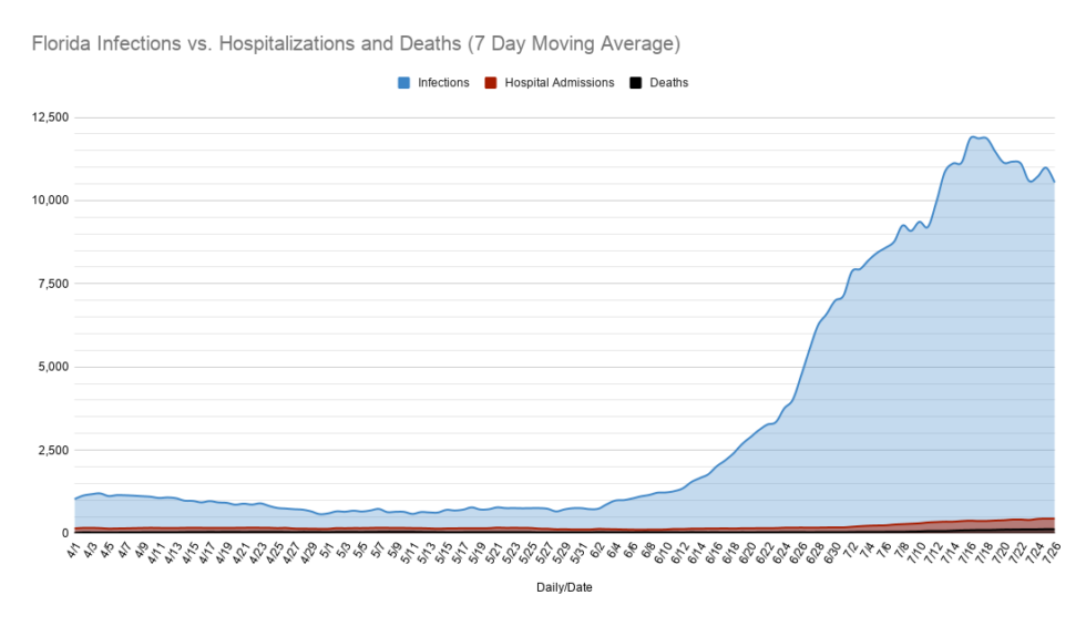 Florida hospital bed capacity increasing, new infections slowing | The ...